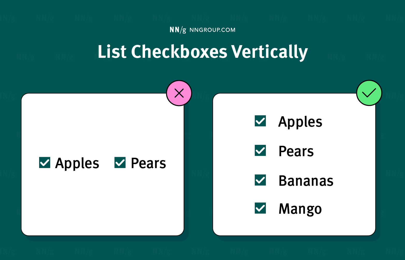 チェックボックス：デザインガイドライン – U-Site